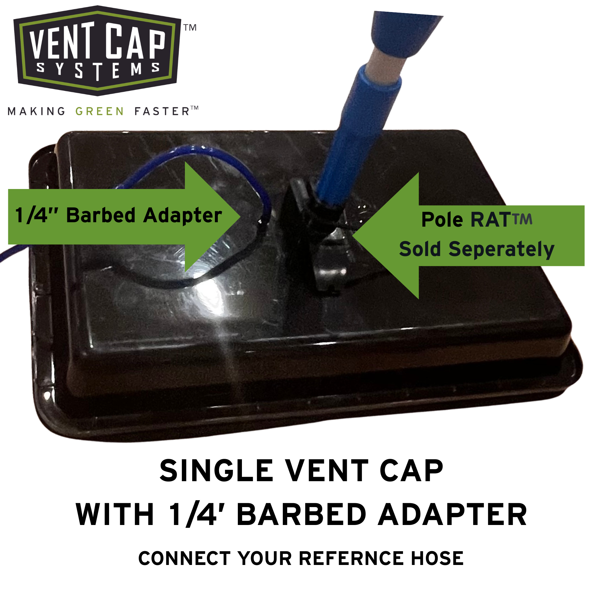 The "SINGLE" (With Pressure Adapter) by Vent Cap System – Vent Cap Systems
